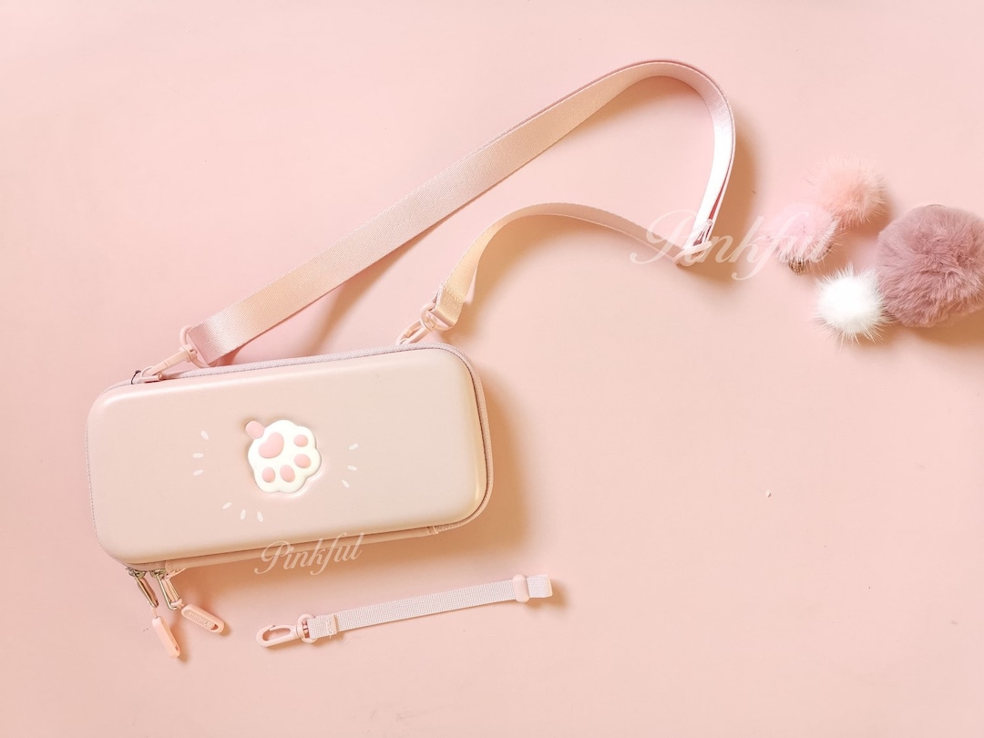 Paw Switch Lite Carrying Case, Cute Pink Nintendo Switch Travel ...