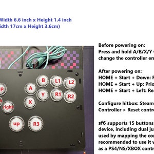 Shine Through Hitbox, Leverless Controller, Cute Fighting Keyboard for PS4, PS3, PC, Switch ...