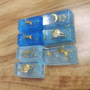 Cute Space Keycap,moon Star Keycaps,custom Keycap,resin Keycaps,artisan ...