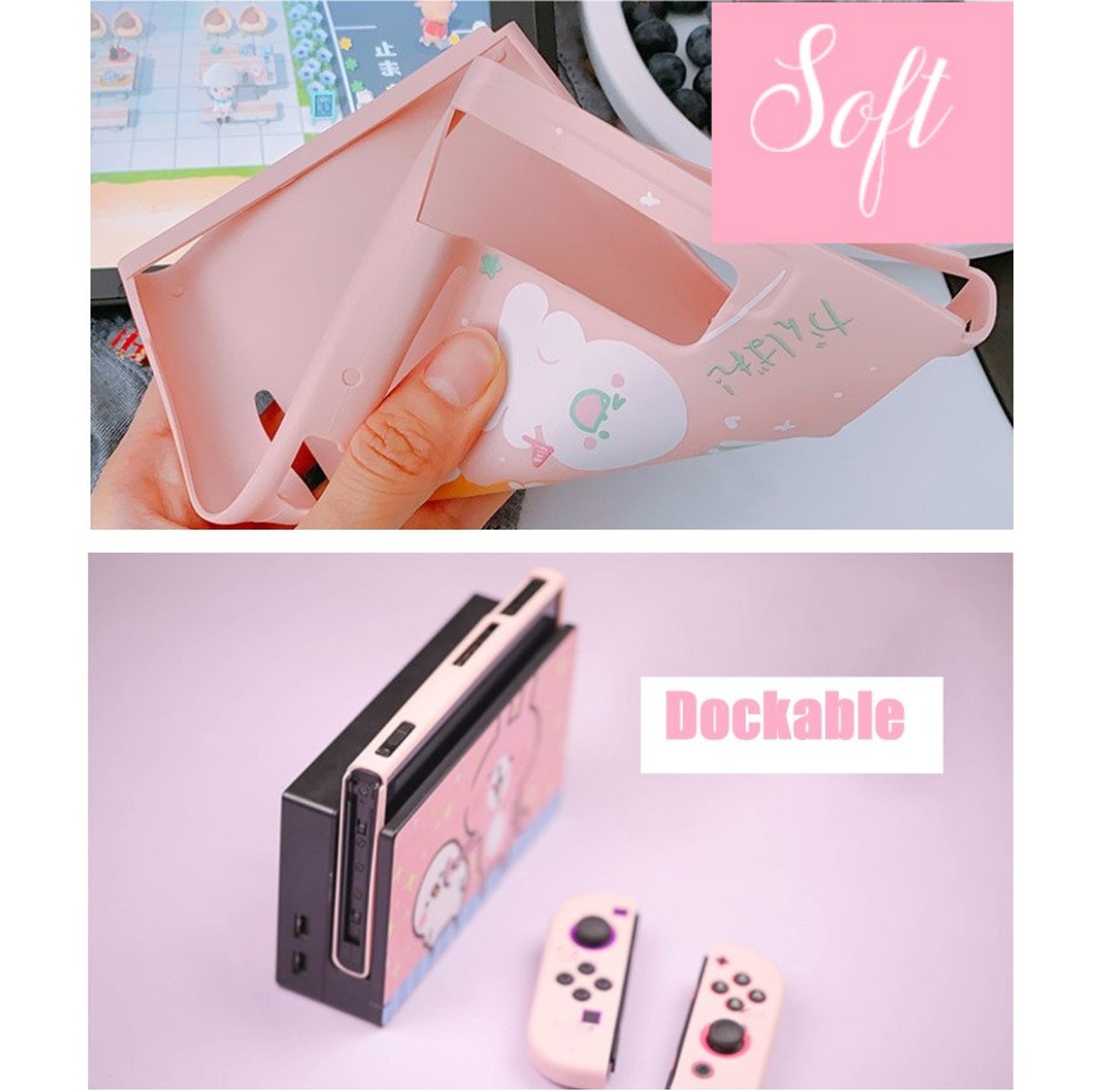 Soft Dockable Nintendo Switch Caseprotective Case Cover for - Etsy
