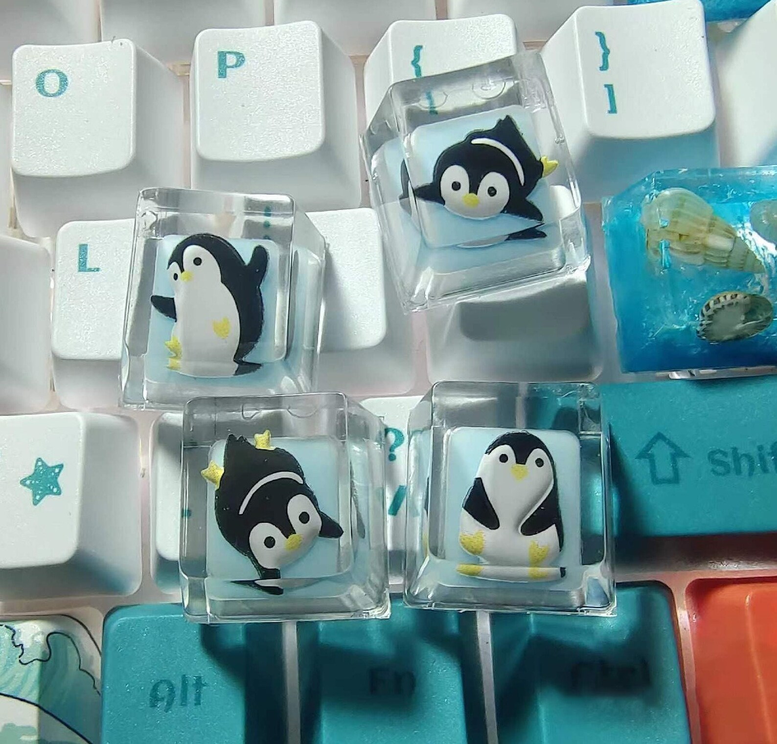 Cute Penguin Keycapanime Keycapscustom Keycapresin - Etsy