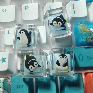 Cute Penguin Keycapanime Keycapscustom Keycapresin - Etsy