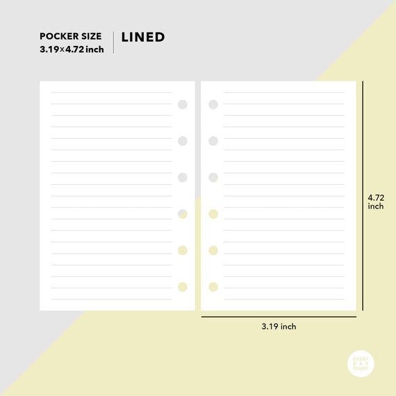 Calendars & Planners Paper Paper & Party Supplies Lined Planner Refill ...