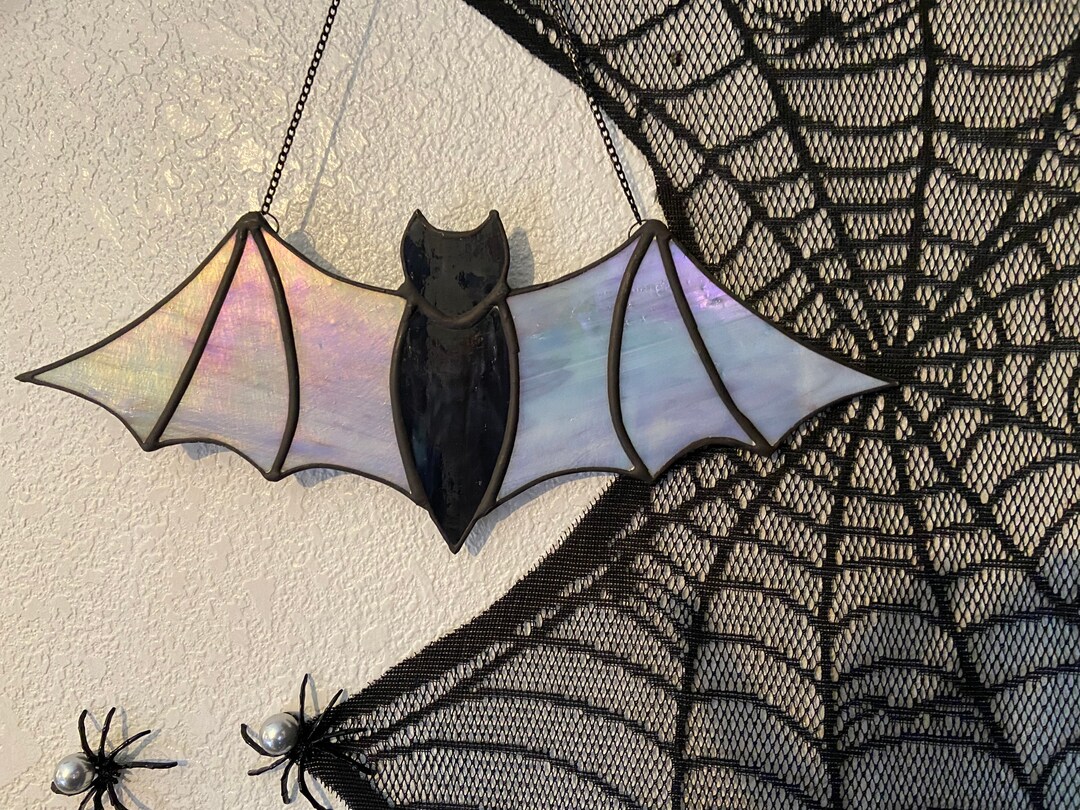 Large Stained Glass Bat - Etsy