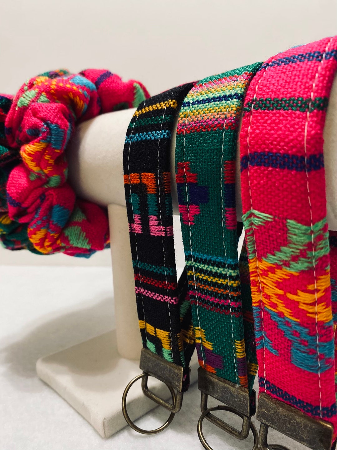 Handmade Mexican Cambaya Key Fobs , Keychain , Floral Key Fob , Floral ...