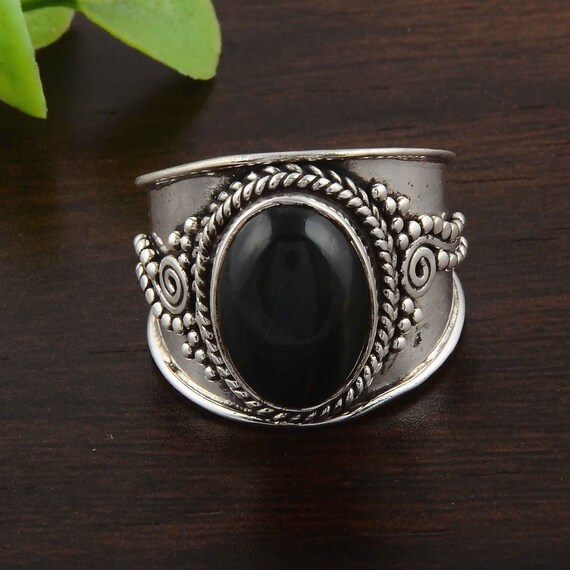 Rainbow Eye Obsidian Ring-natural Obsidian Stone Ring for - Etsy