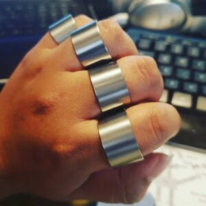 David Rose Inspired Sterling Silver Wide Band Ring, Silver Cuff Ring, David Rose Jewelry, Wide ...