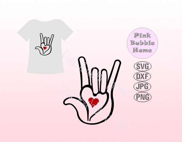 ASL Svg Love Sign Svg Ily Hand Svg American Sign Svg - Etsy