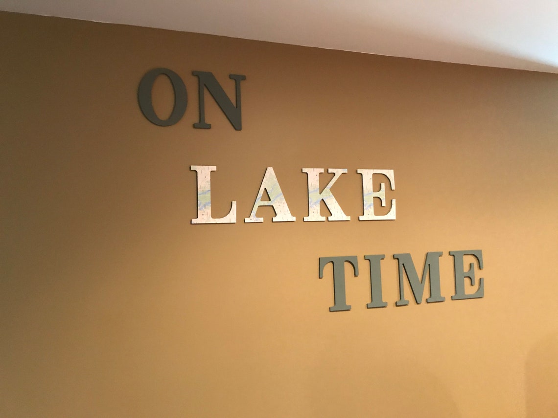 On Lake Time Custom Letters - Etsy