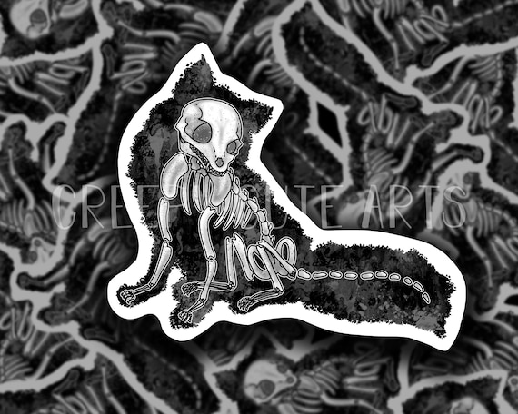 The Fox and The Skeleton Sticker Laptop Decals & Skins Electronics ...