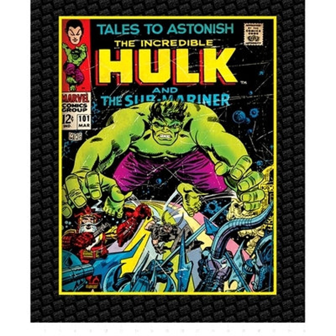 Hulk Fabric Panel and Kit the Incredible Hulk Marvel Comics Licensed ...