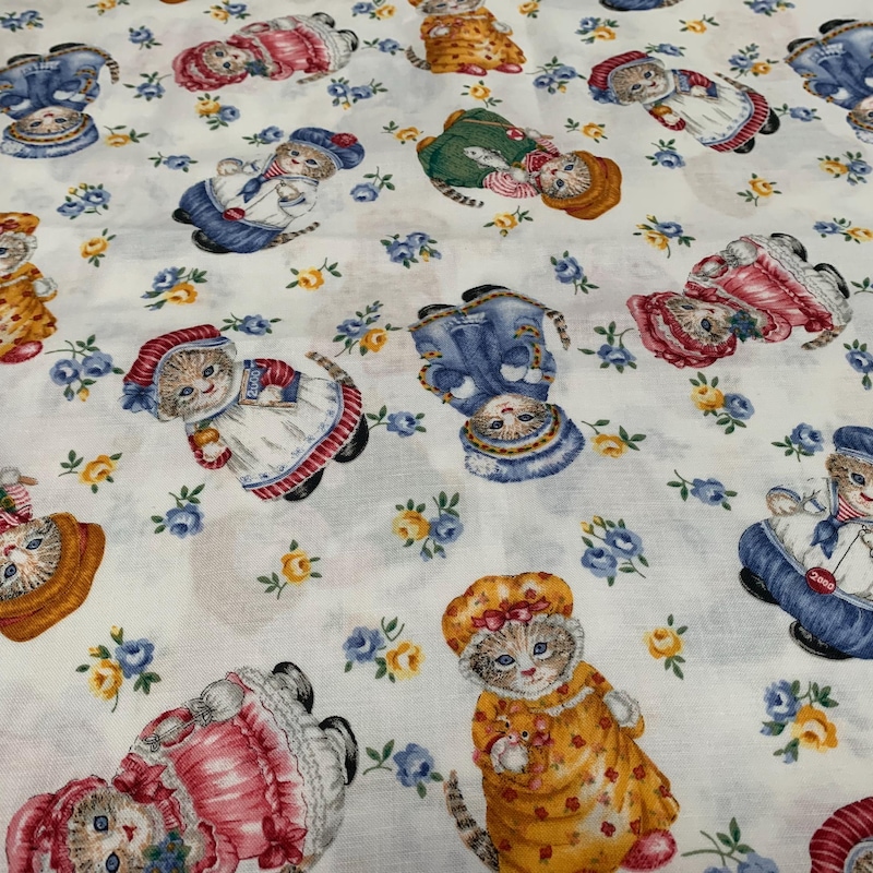Kitty Cucumber Fabric - Etsy