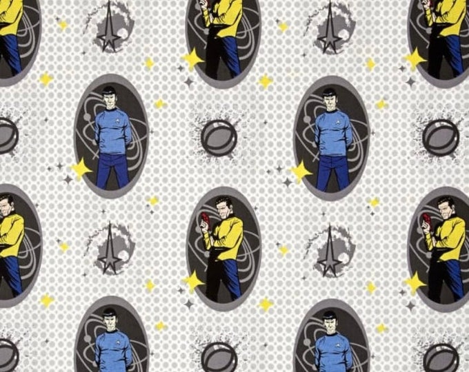 Star Trek Fabric, Quilt Panel Spock, Captain Kirk Fabric, Licensed ...