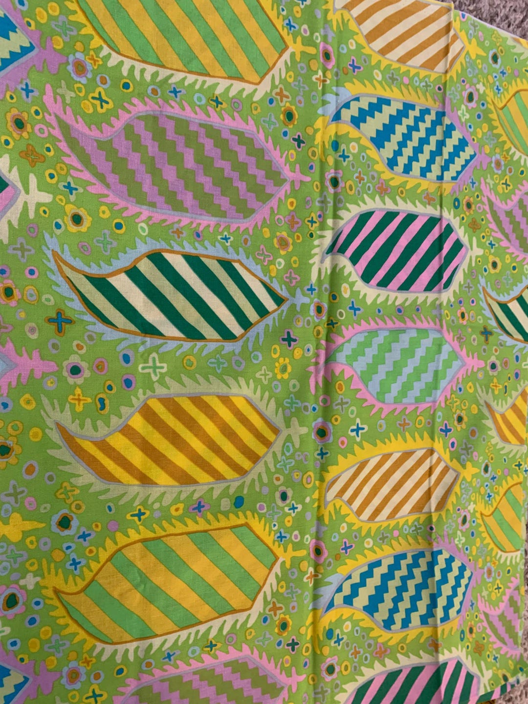 Striped Heraldic Kaffe Fassett Collective Free Spirit Cotton Fabric ...