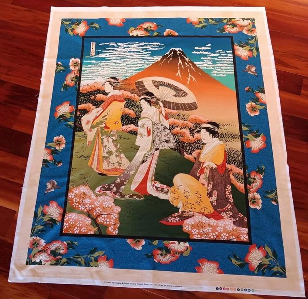 Mt. Fuji Fabric Panel CP 20452, Wall Hanging, Springs Creative Vintage ...