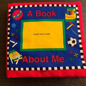 A Book About Me Child Children Fabric Book, Toddler Fabric Book Already ...