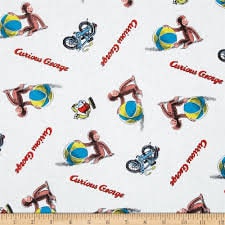 Curious George Fabric Curious George Licensed Cotton Fabric - Etsy
