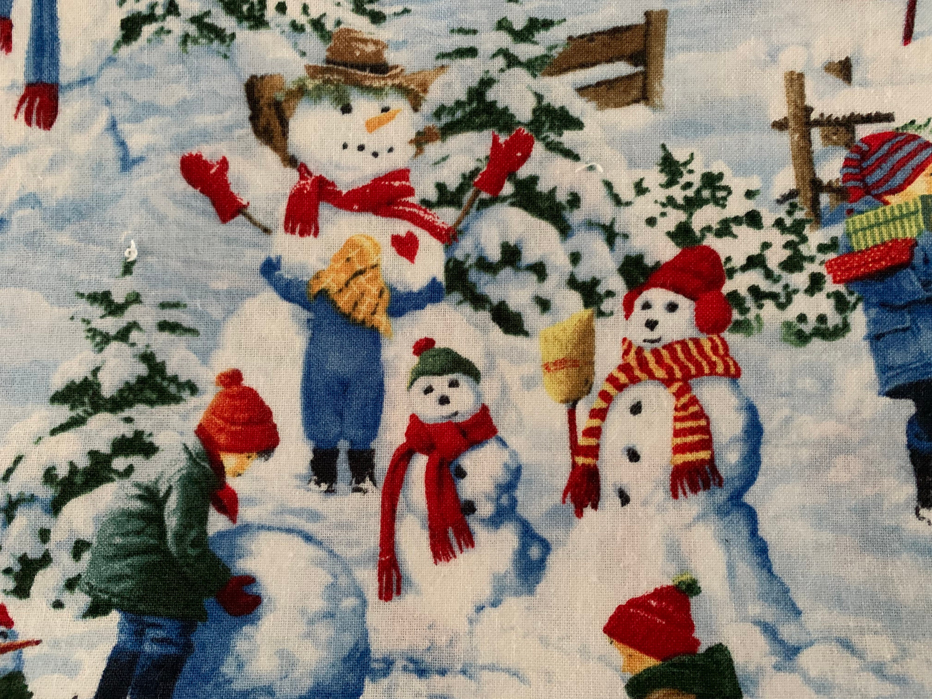 SNOW DAY John Sloane Wilmington Fabrics Vintage Children Playing Snow ...