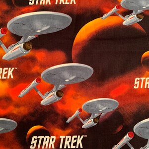 Star Trek Fabric, Star Trek Quilt Cotton Fabric USS Enterprise Rare Out ...