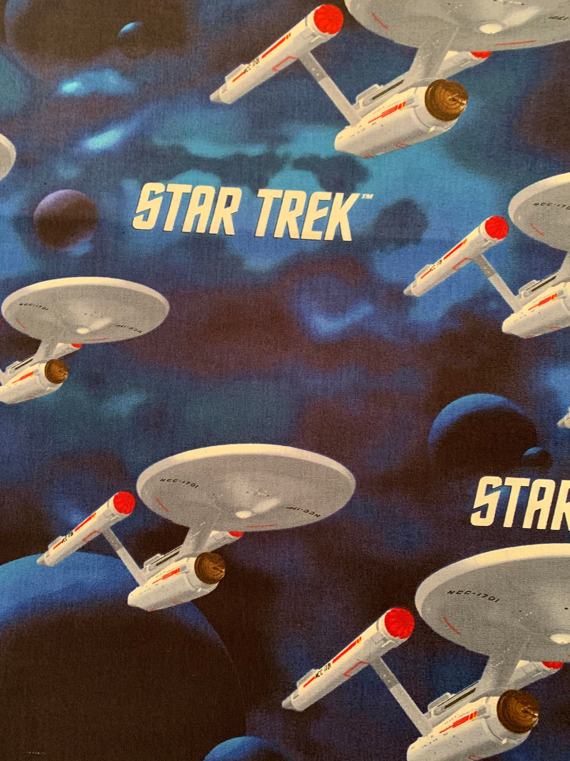 Star Trek Fabric, Star Trek Quilt Cotton Fabric USS Enterprise Rare by ...