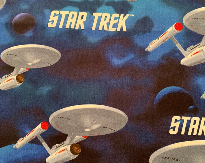 Star Trek Fabric, Star Trek Quilt Cotton Fabric USS Enterprise Rare by ...