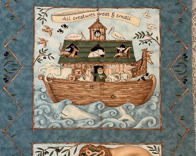 Noah’s Ark Fabric, Noah’s Ark Panel, Noahs Story Swizzle Sticks E ...