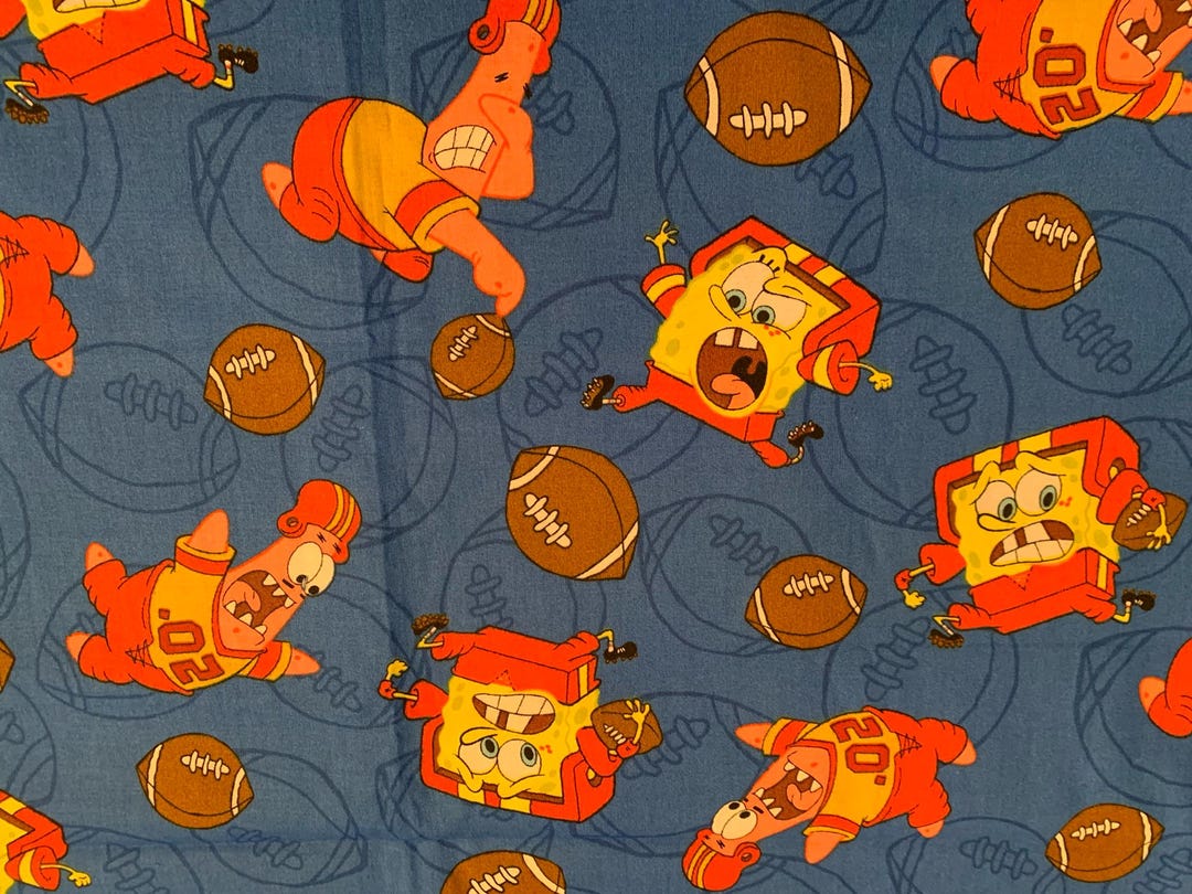 Spongebob Squarepants Football Fabric, Sponge Bob Fabric Squarepants ...