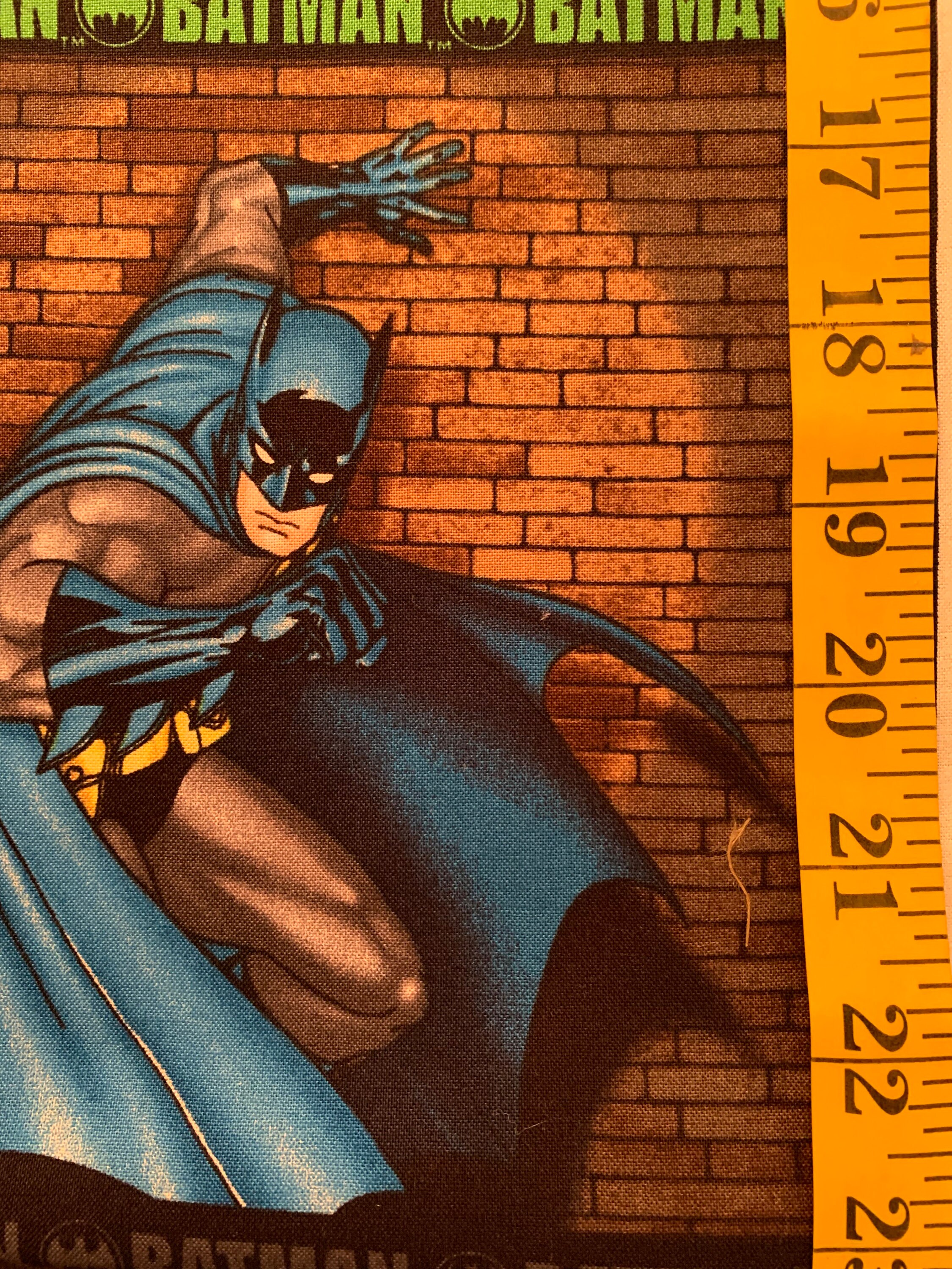 Batman Quilt Panel Original Retro Batman Joker Riddler | Etsy