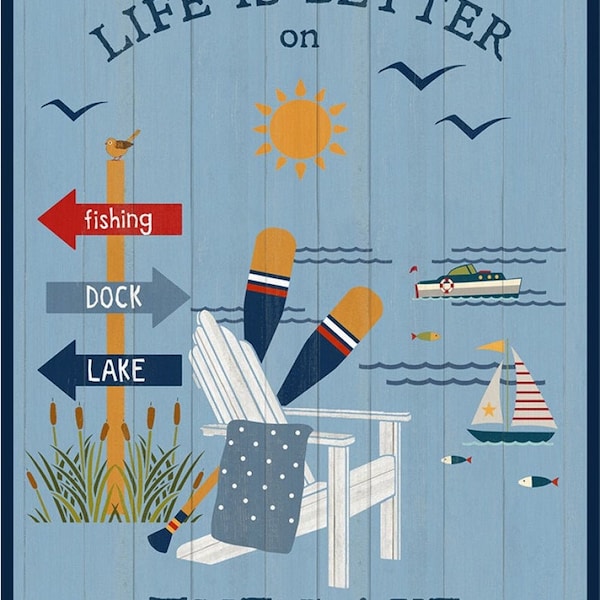 Lake Life Fabric - Etsy