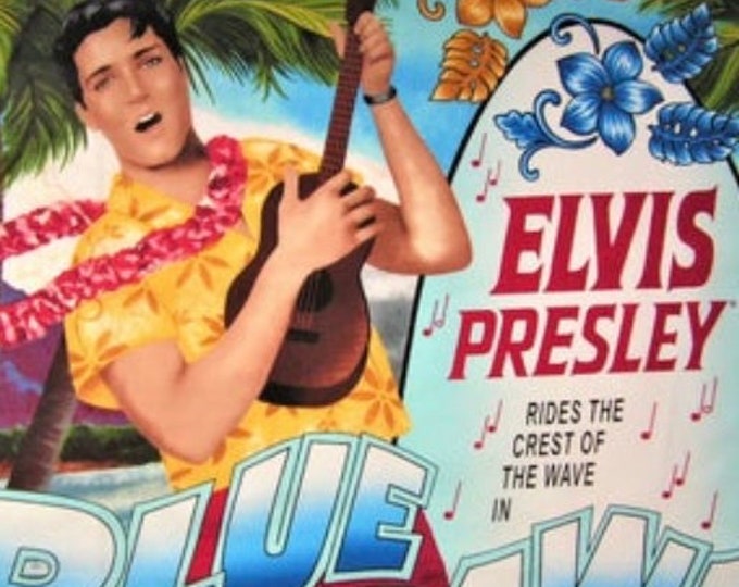 Elvis Presley Panel, Elvis Presley Blue Hawaii Fabric, Elvis Fabric ...