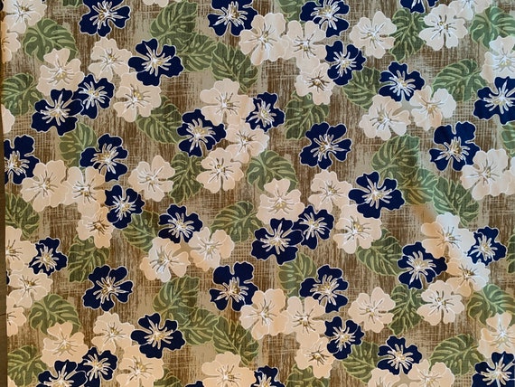Hawaiian Print Cotton Fabric Hawaii Aloha Fabric 100% | Etsy