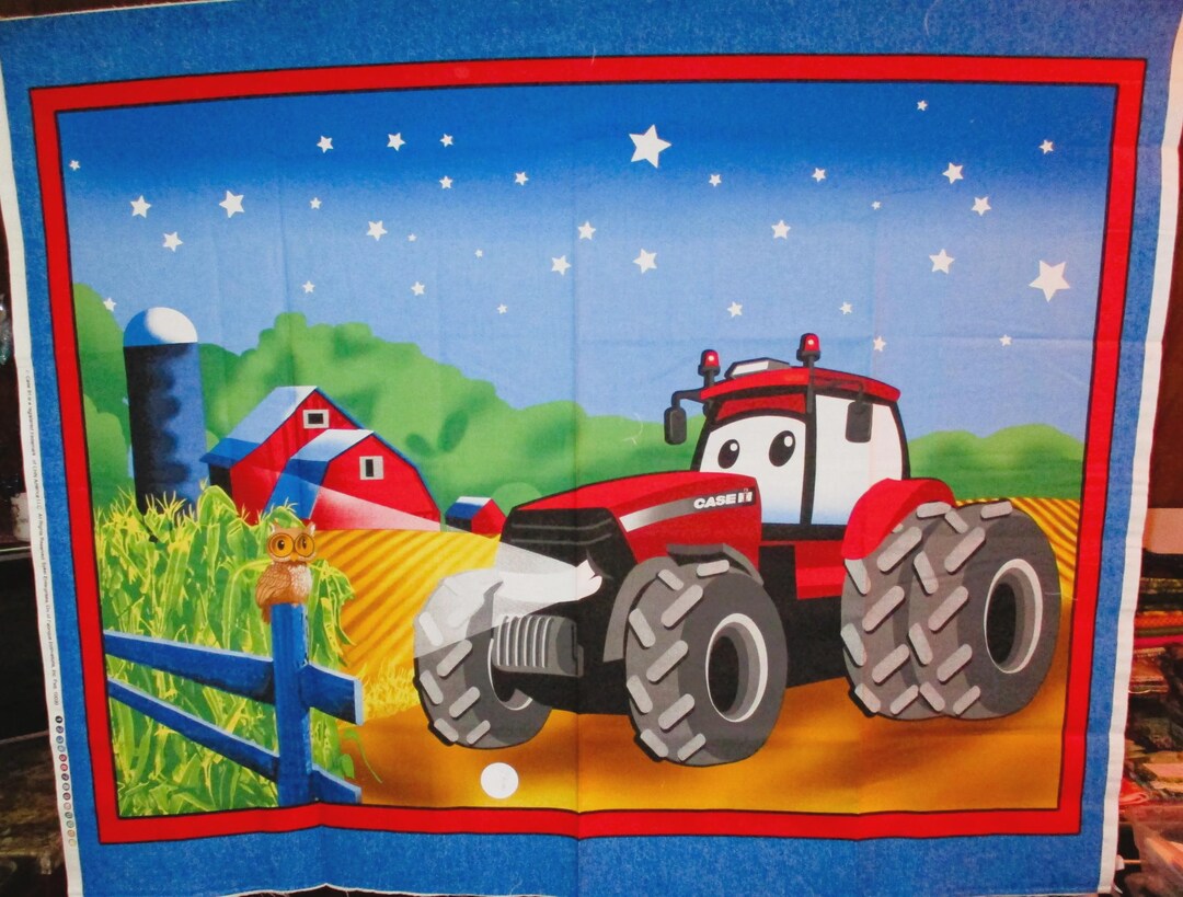 Case IH Tractor Panel, Red Case IH Kids Tractor Fabric Panel Fabric ...