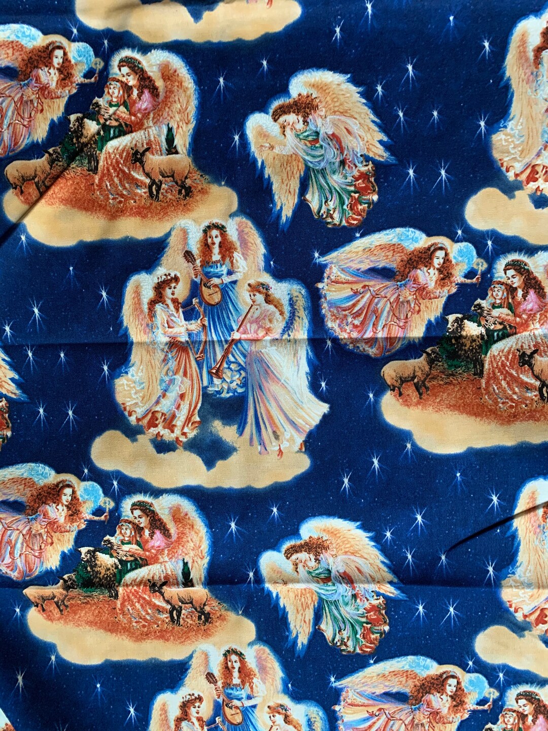 Little Lil Angels Print Concepts Fabric, Christmas Religion Angels ...