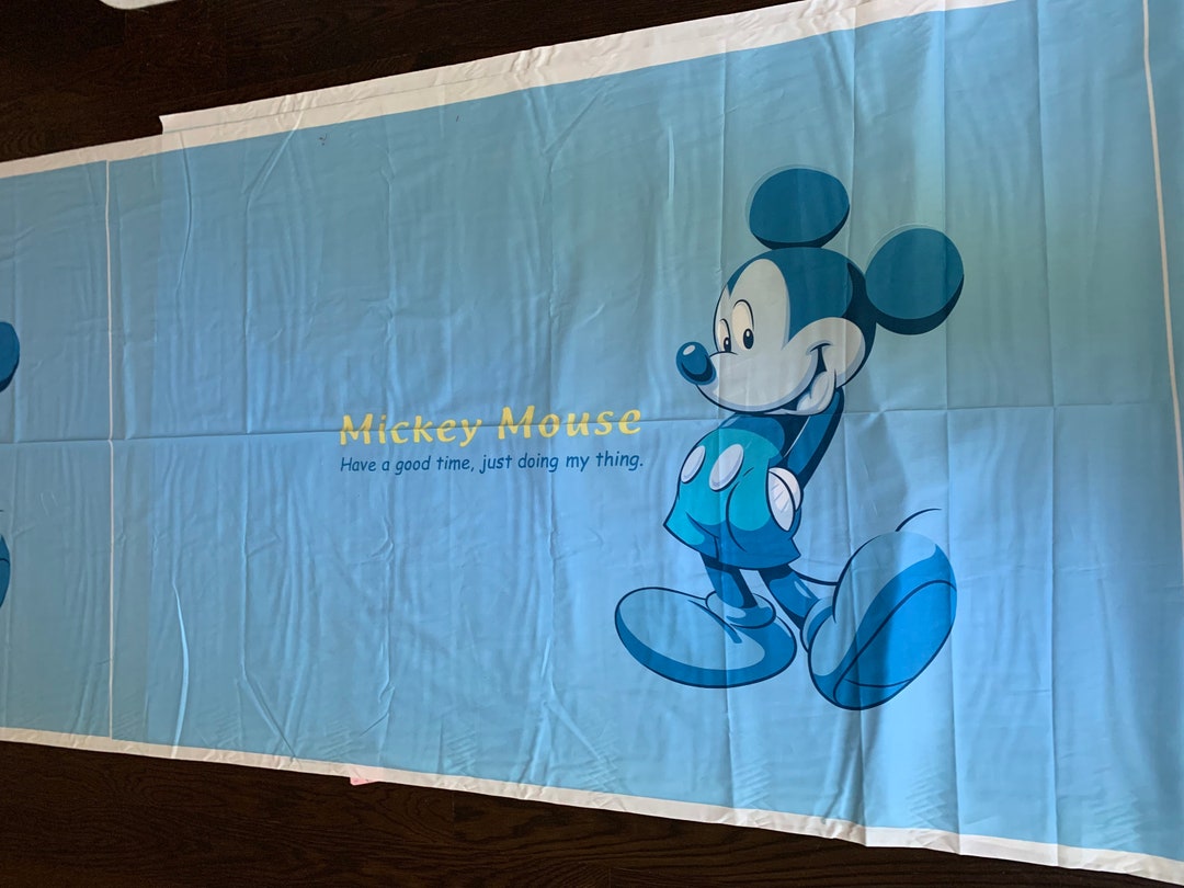 Mickey Mouse Fabric Huge Panel 68 Inches Disney Cotton Fabric, Mickey ...