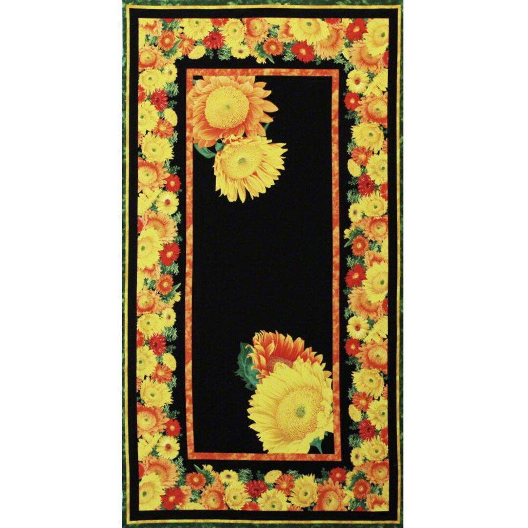 Sunflowers Panel, Sunflowers Fabric, Herbie, Sunshower Fabric Panel ...