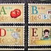 Abc Primer Fabric, Retro Kids Vintage Children Graphics 45 Fabric ...