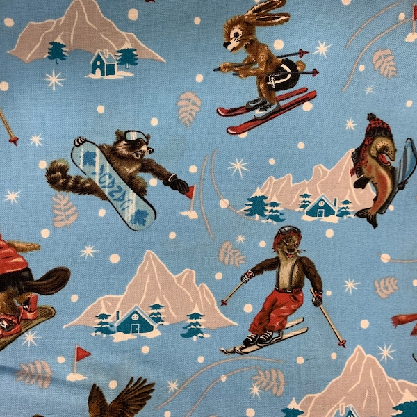 Snowboarding Fabric - Etsy