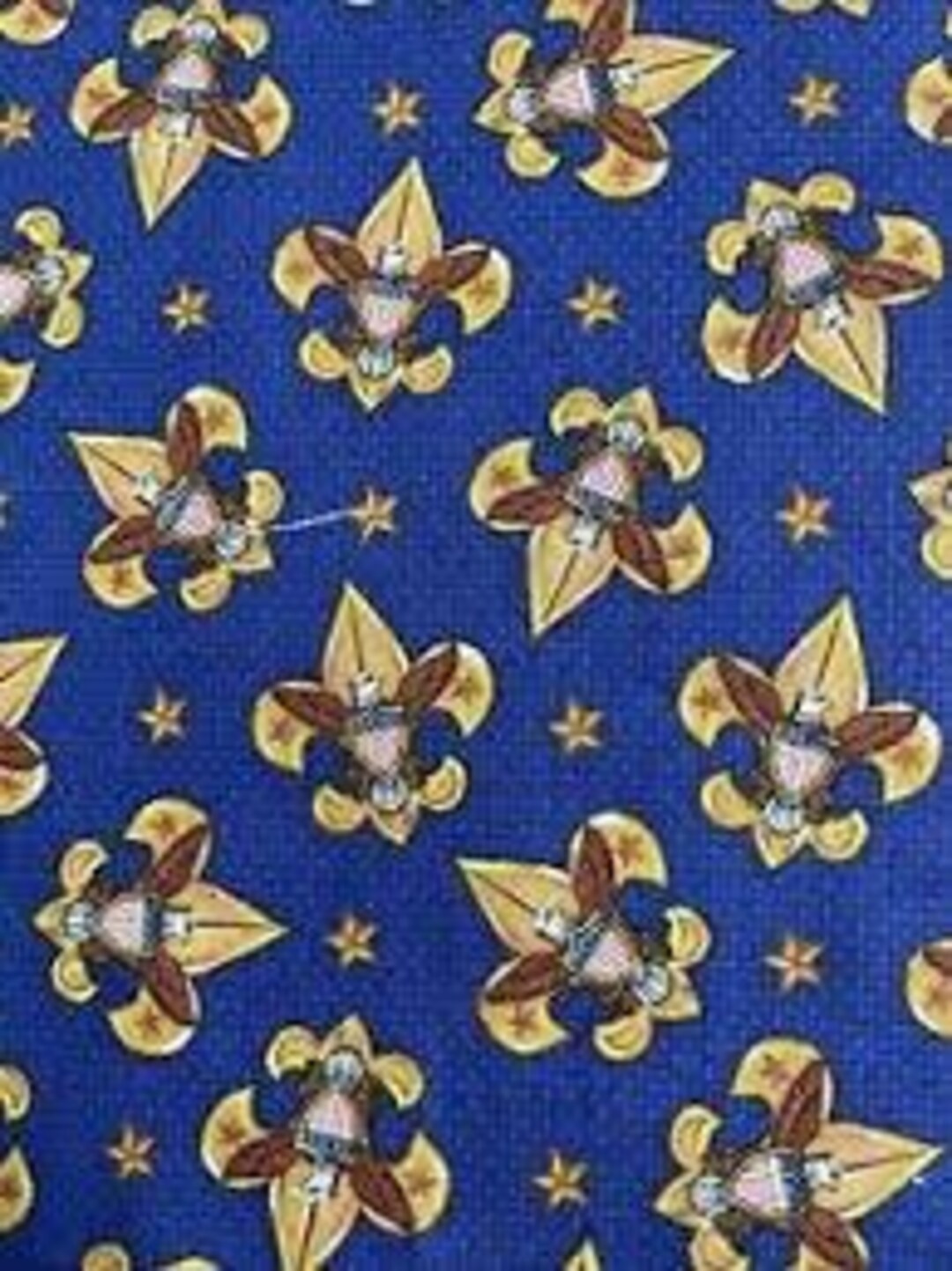 Boy Scouts Fabric Quilting Treasures Flour De Lis Scouts Cotton Fabric ...