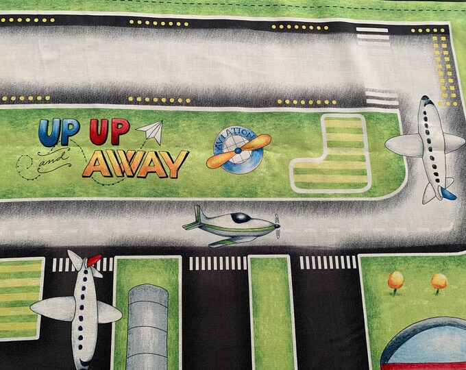 Airport Panel,airplane Fabric Ready for Takeoff Cotton, Renae Lingren ...