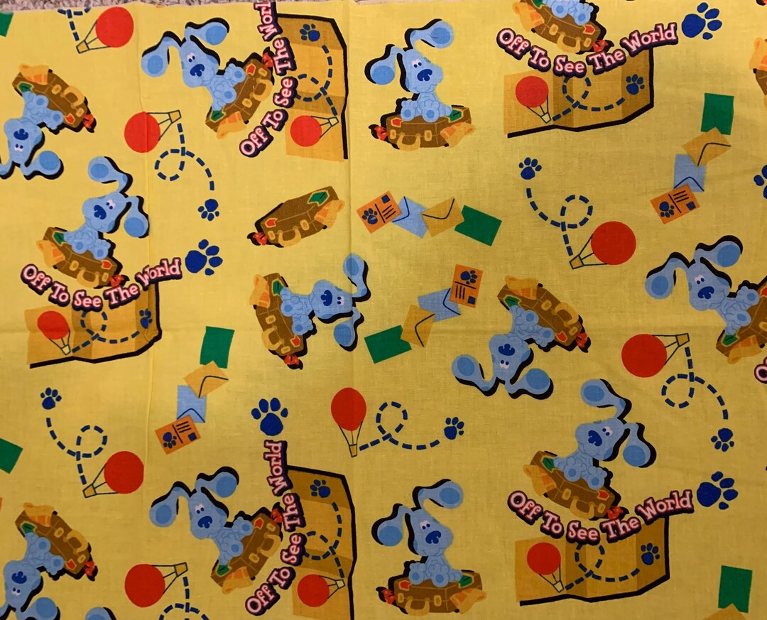 Blues Clues Fabric, Blues Clues Licensed via Come Fabric by the Yard - Etsy