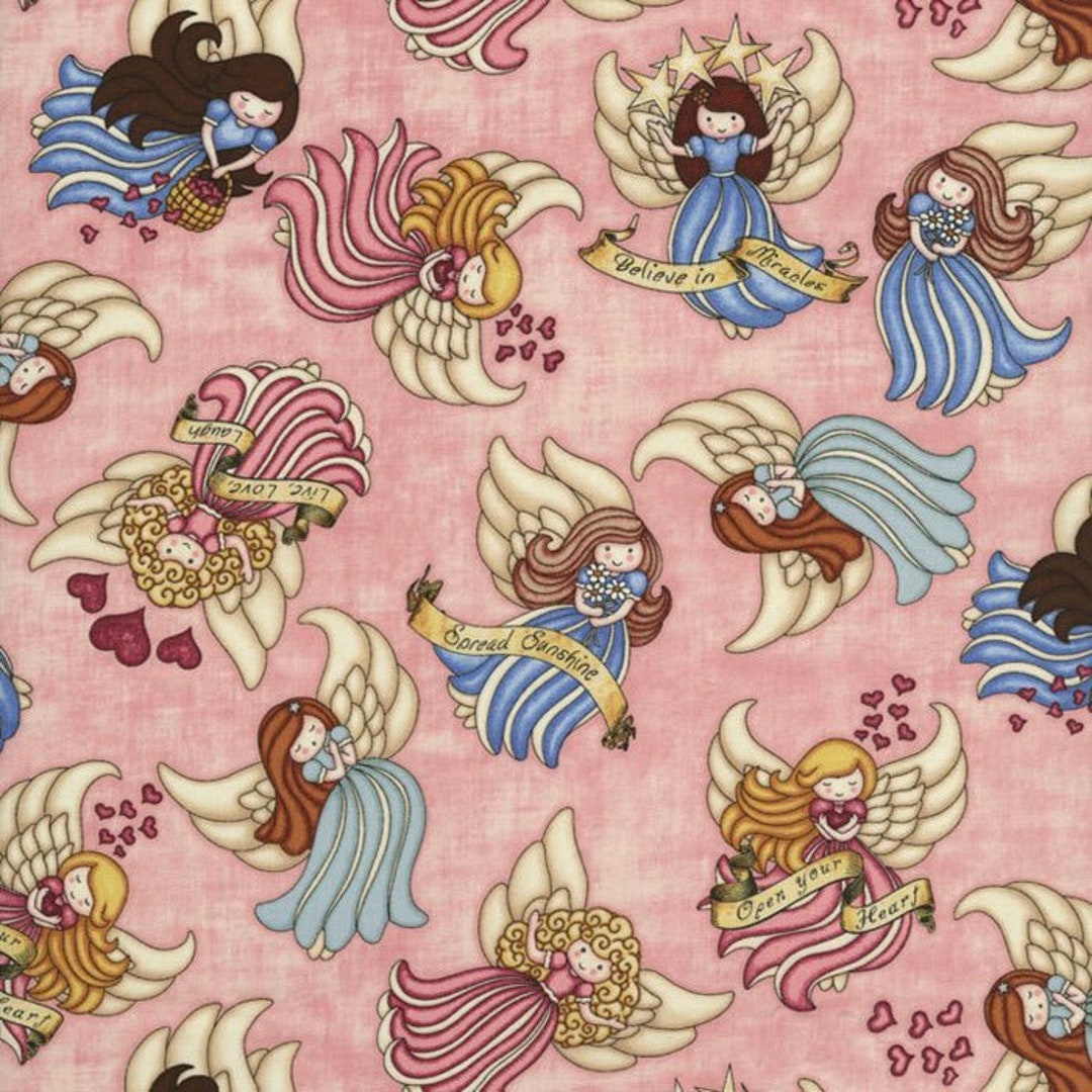 Angels Fabric Sweet Angels Fabric Healing Hearts Dan Morris - Etsy