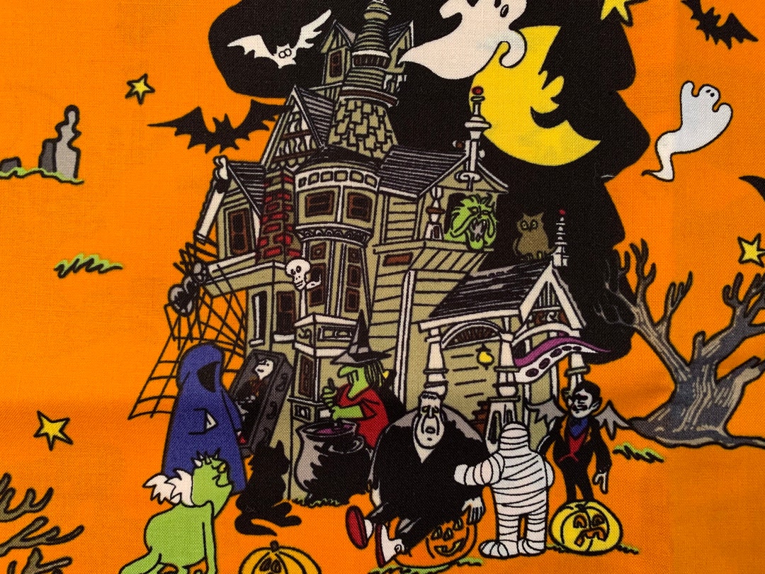 Halloween Fabric, Haunted House Boo Crew, P&B Textiles Haunted House ...