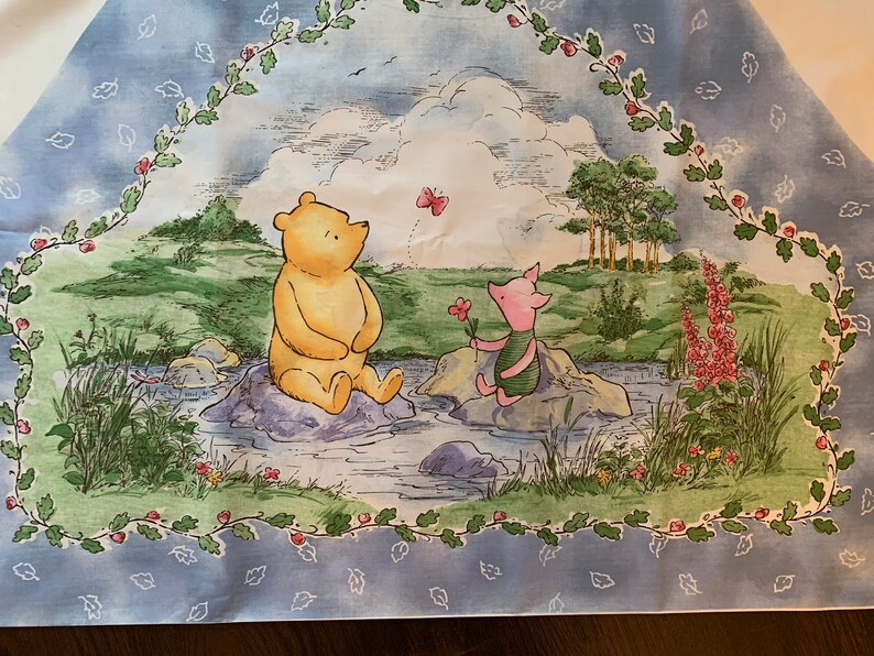 Classic Pooh Winnie the Pool Panel Shape Vintage Fabric - Etsy