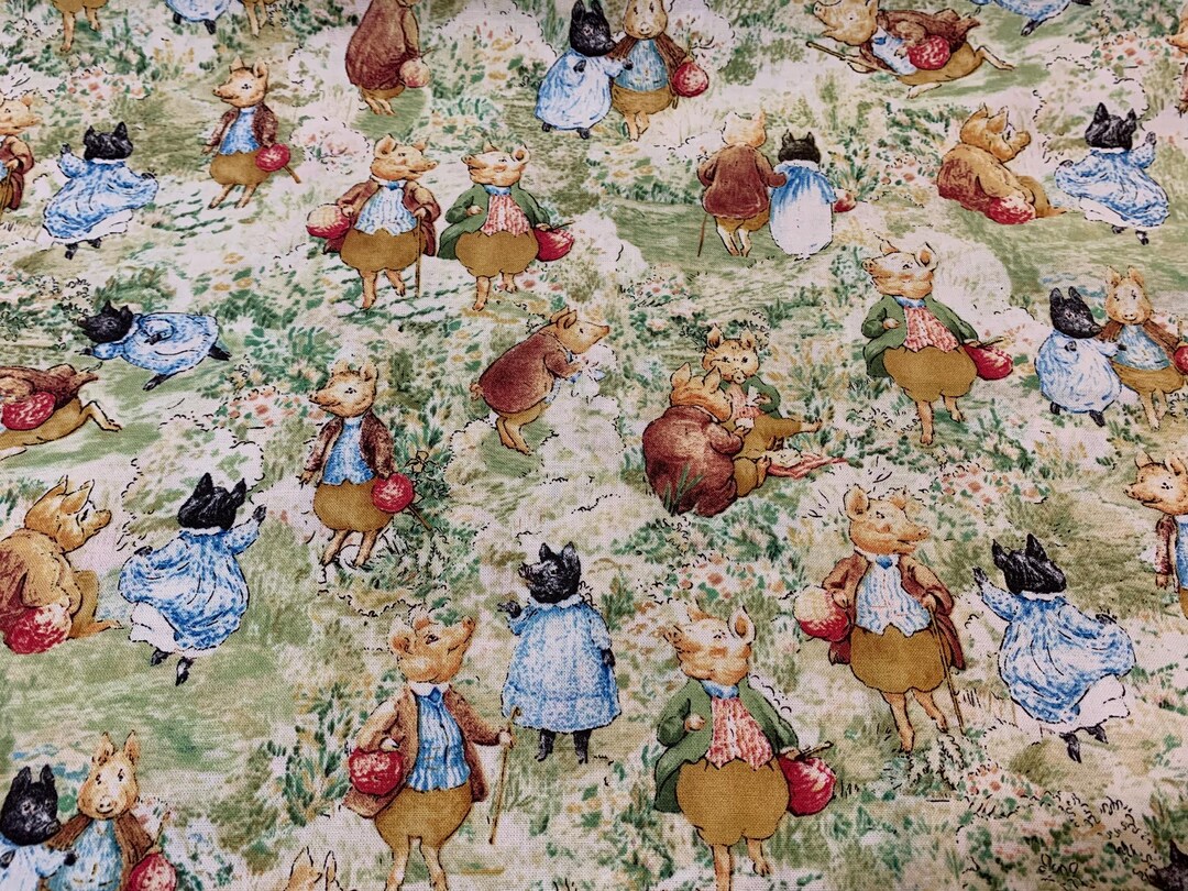 Beatrix Potter Quilting Treasures Fabric, Beatrix Potter Peter Rabbit ...