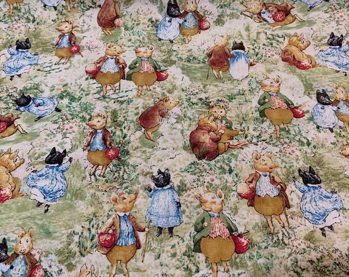 Beatrix Potter Quilting Treasures Fabric, Beatrix Potter Peter Rabbit ...