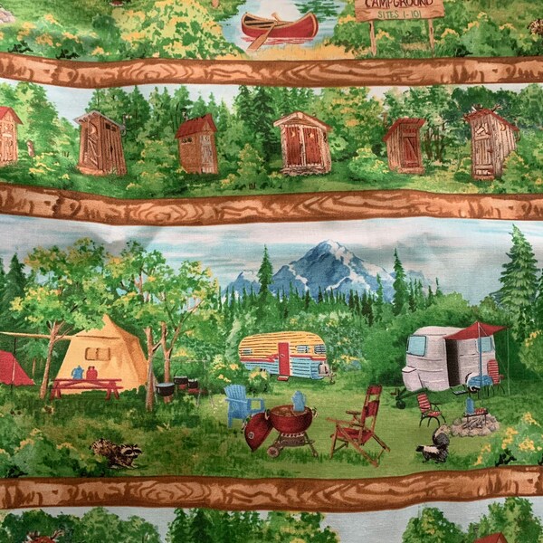 Camping Fabric - Etsy