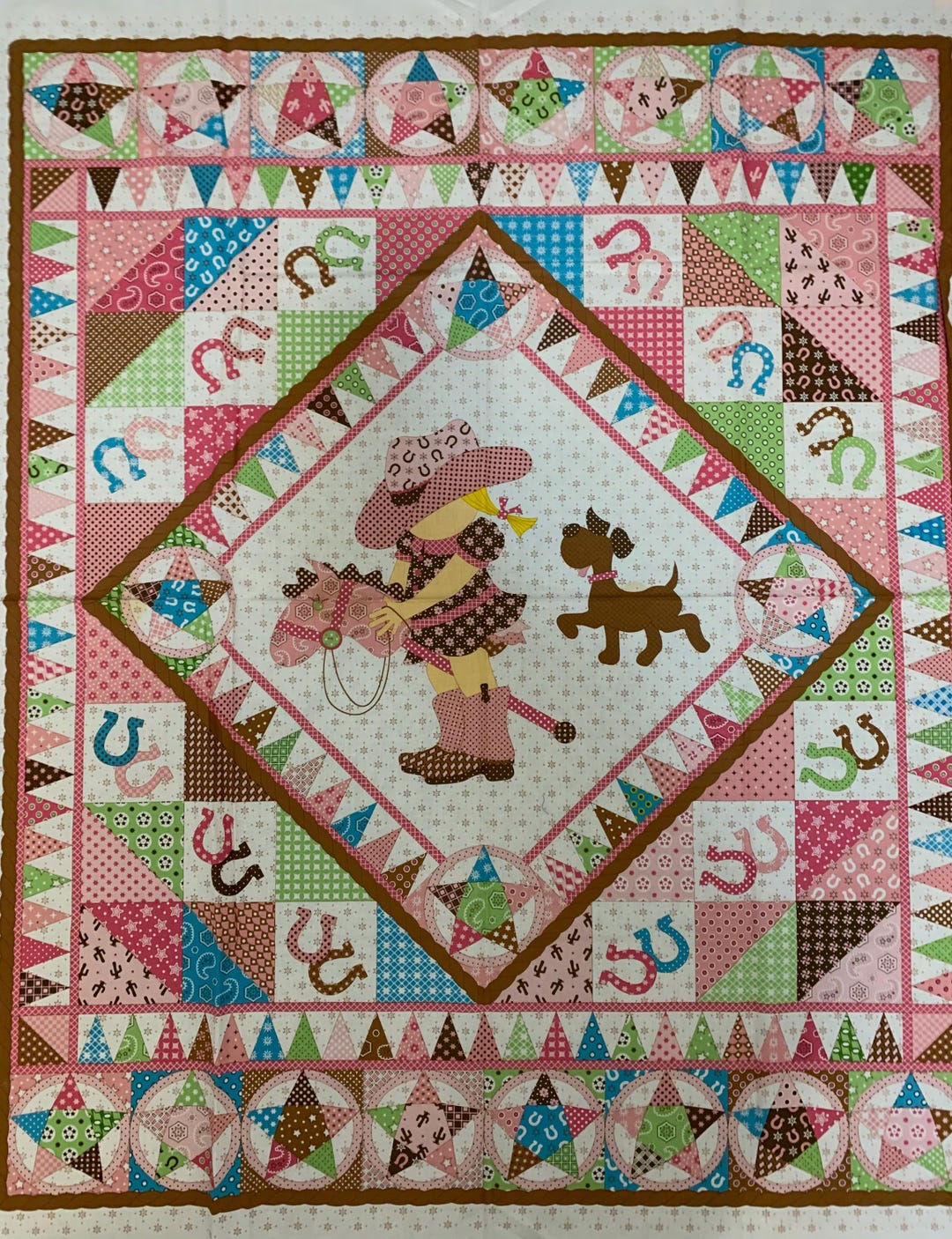 Howdy Fabric, Cowboy Kids, Sweet Girl Giddy up Cowgirl Fabric Quilting ...