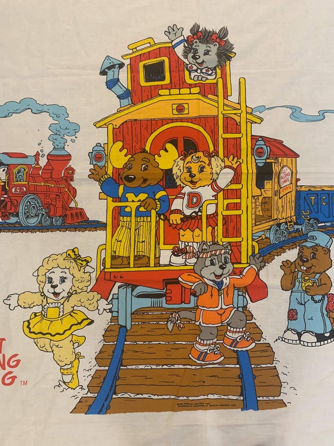 The Get Along Gang Vintage Animals Circus, Show Animals Cotton Sheeting ...