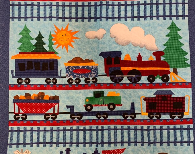 Train Rail Panel, Train Fabric, Train Cotton Fabrics, Train, Dream ...