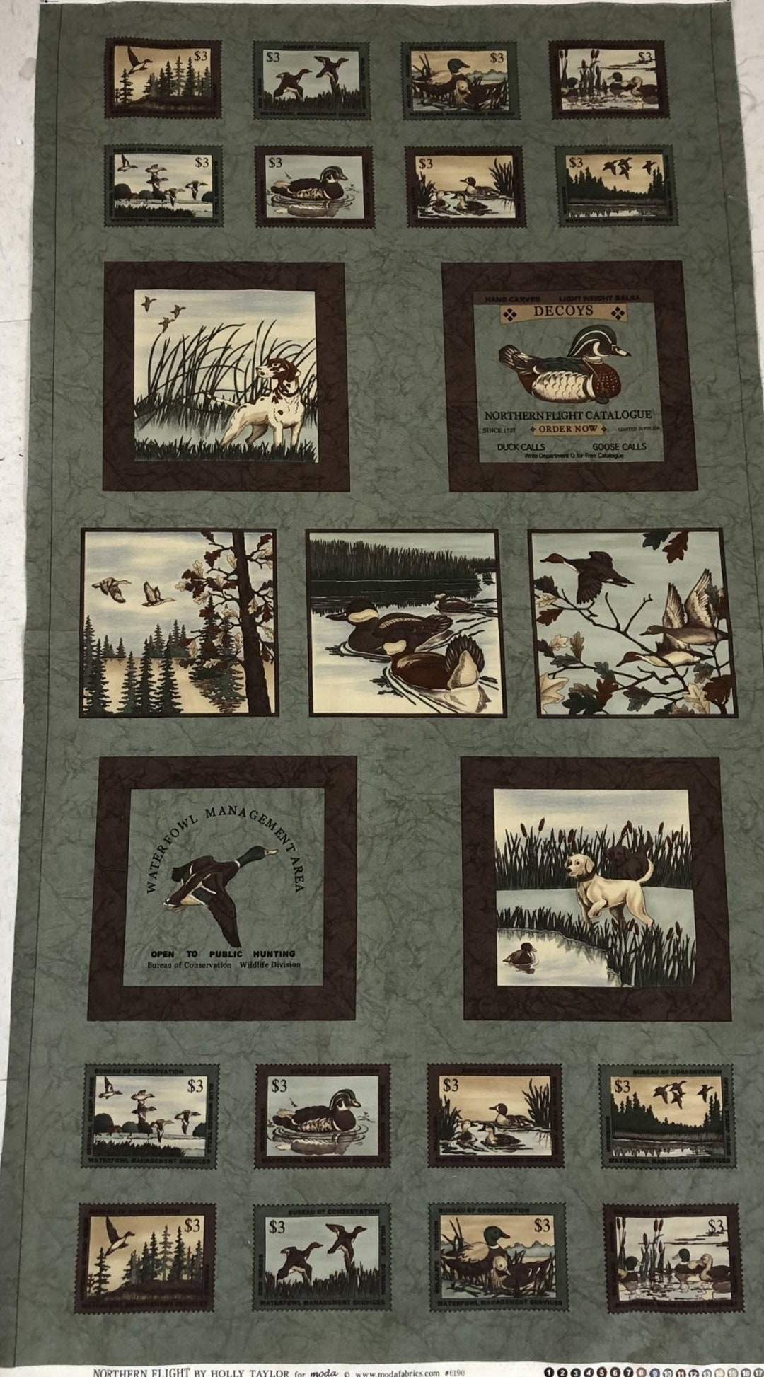 Geese, Ducks Migration Panel Moda Northern Flight by Holly Taylor Panel ...